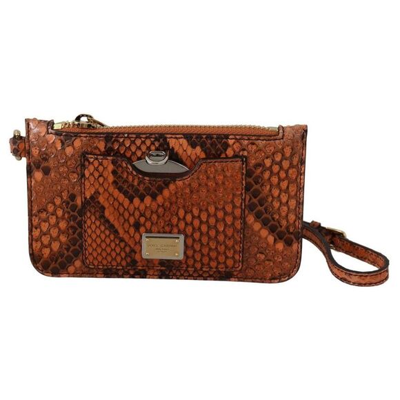 Dolce & Gabbana | Bags | Dolce Gabbana Gorgeous Leather Wristlet Wallet With Python Pattern ...
